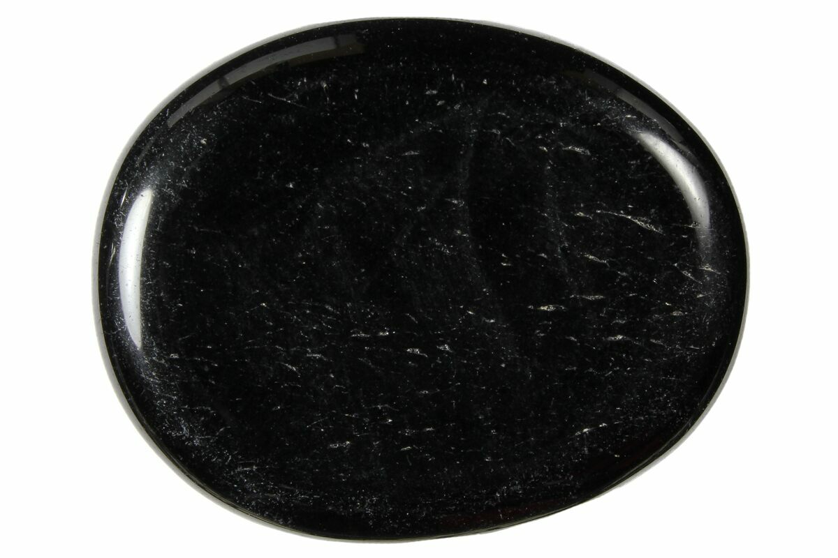 Polished Black Obsidian Flat Pocket Stones For Sale - FossilEra.com