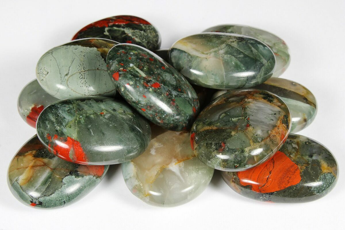 Polished Bloodstone Pocket Stone For Sale - FossilEra.com