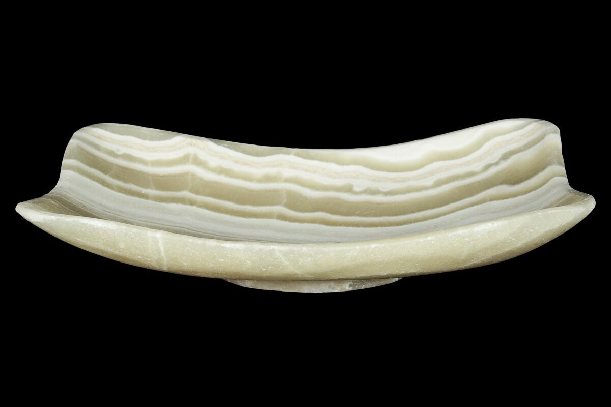 8.3" Polished Banded Onyx (Aragonite) Decorative Rectangular Dishes For ...