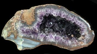 8" Gorgeous Dark Amethyst Geode - Uruguay For Sale (#30906) - FossilEra.com