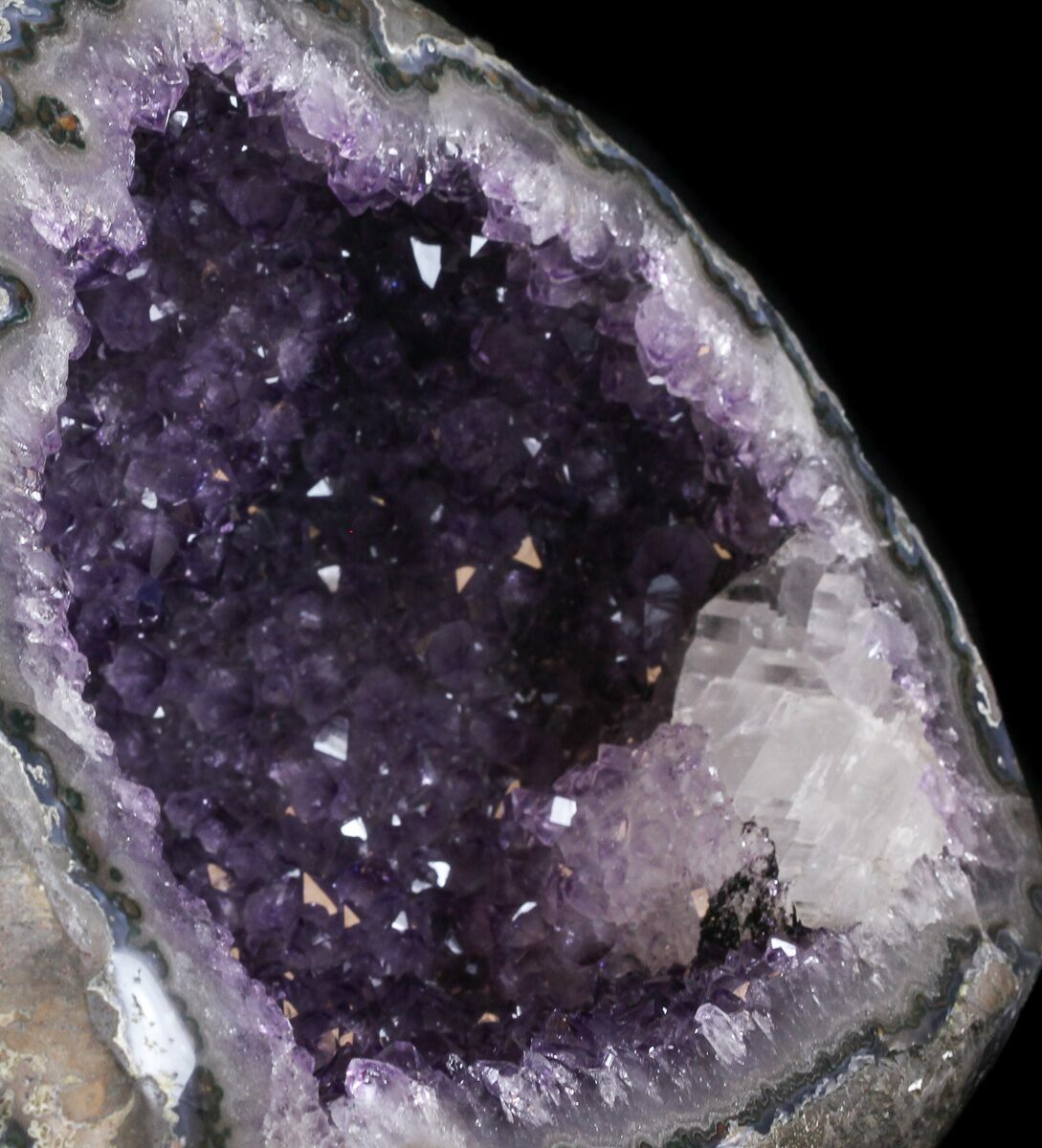 10.6" Amethyst Crystal Geode with Calcite Crystal For Sale (#37727 ...