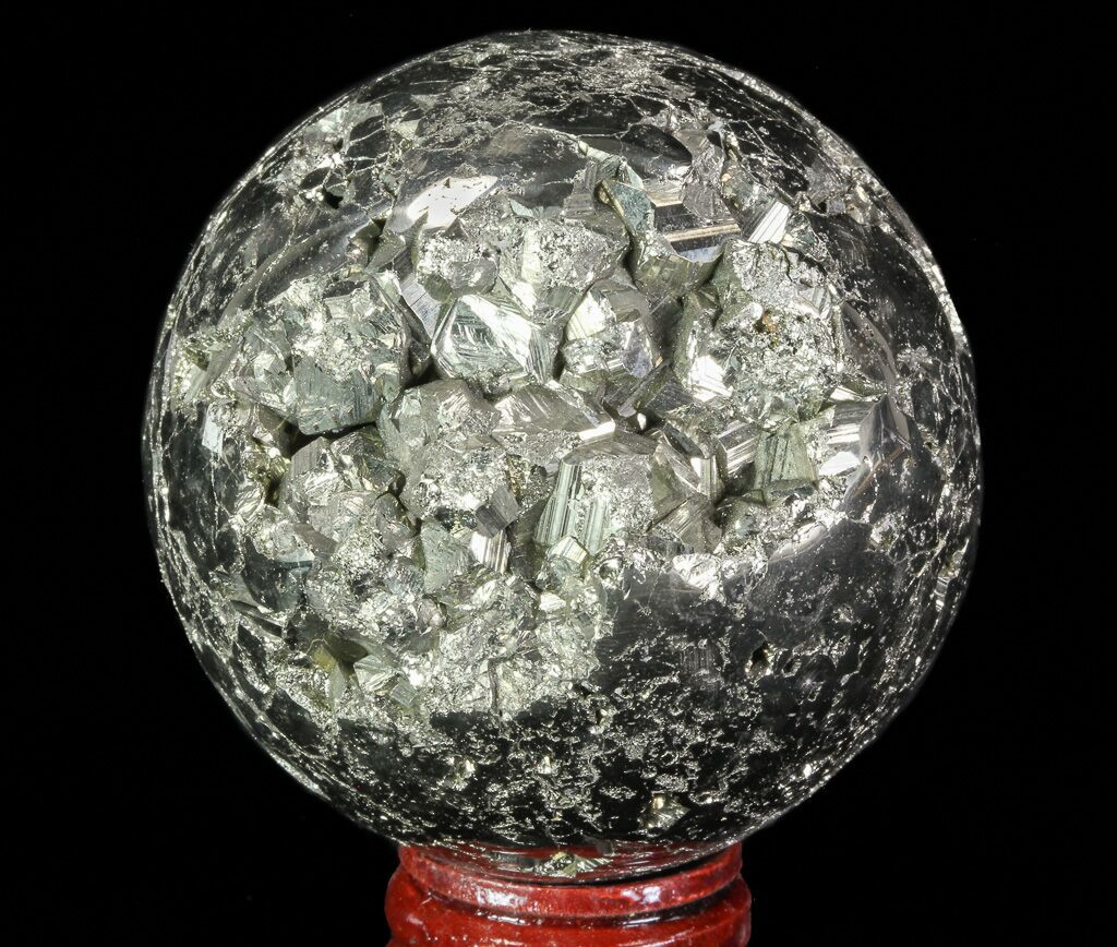 2.55" Polished Pyrite Sphere - Peru For Sale (#65124) - FossilEra.com