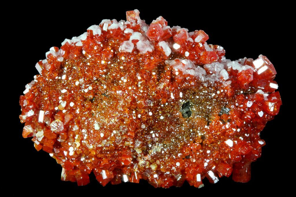 1" Vibrant Red Vanadinite Crystals with Calcite - Arizona (#69205) For ...