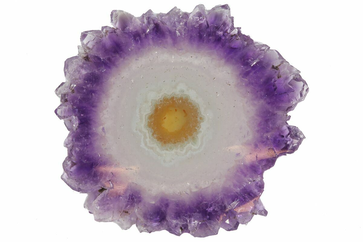 2.1" Amethyst Stalactite Slice - Uruguay (#76623) For Sale - FossilEra.com