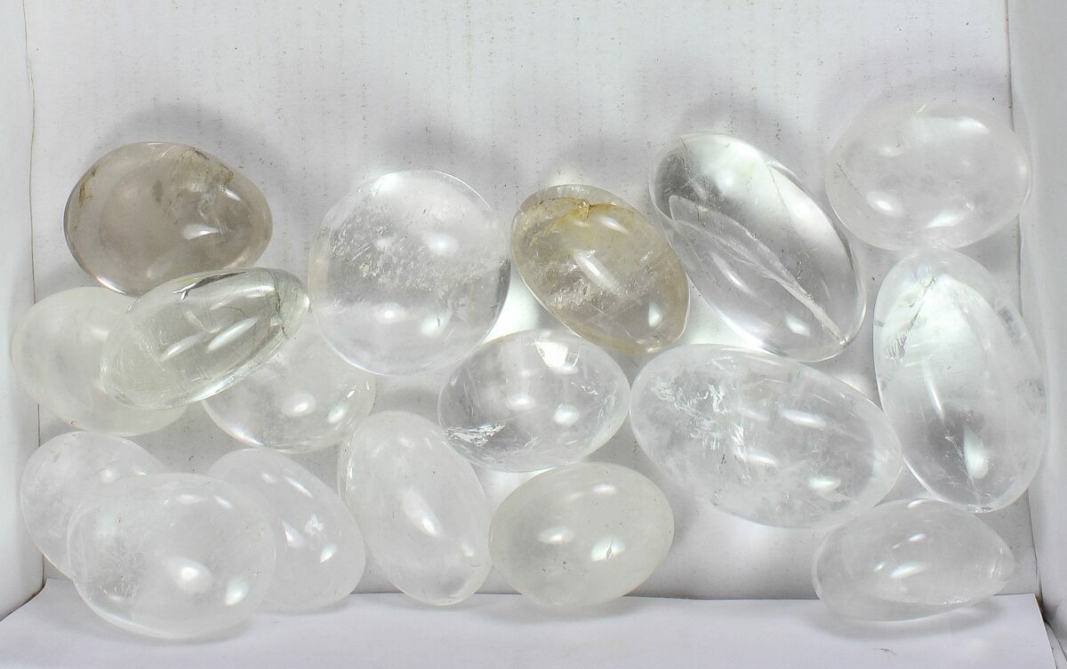Lot: Polished Clear Quartz Pebbles - 5 kg (12 lbs) (#77714) For Sale ...