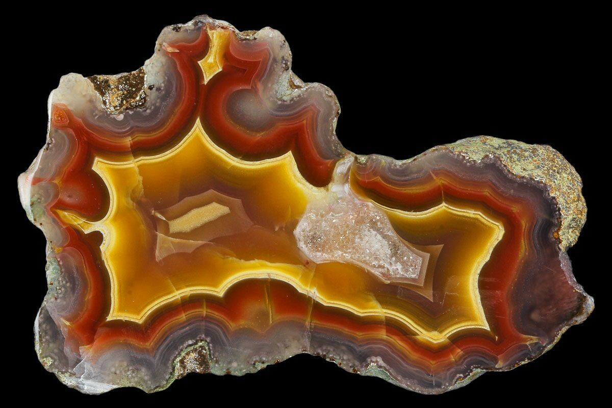 3.1" Polished Banded Laguna Agate End Cut - Mexico For Sale (#114494 ...