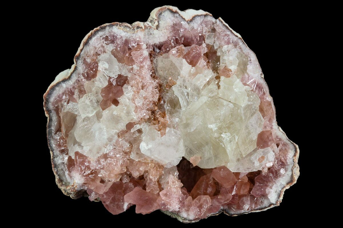 2.8" Pink Amethyst Geode Section with Calcite - Argentina (#120456) For ...