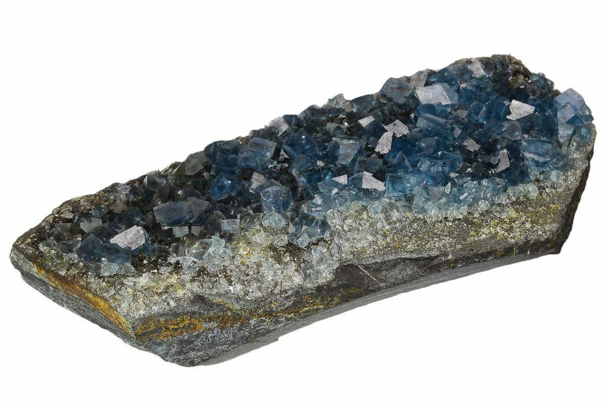 5.2" Blue Cubic Fluorite on Quartz - China (#128551) For Sale ...