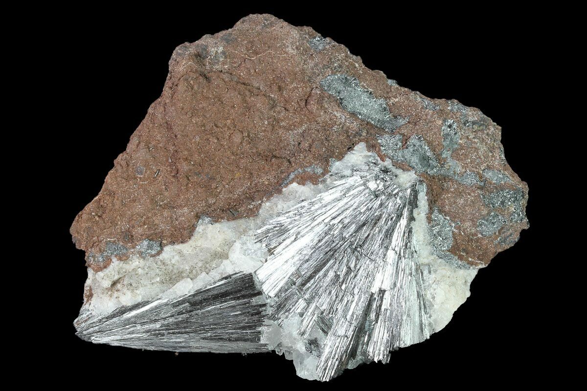 3.8" Metallic, Needle-Like Pyrolusite Cystals - Morocco (#141000) For ...