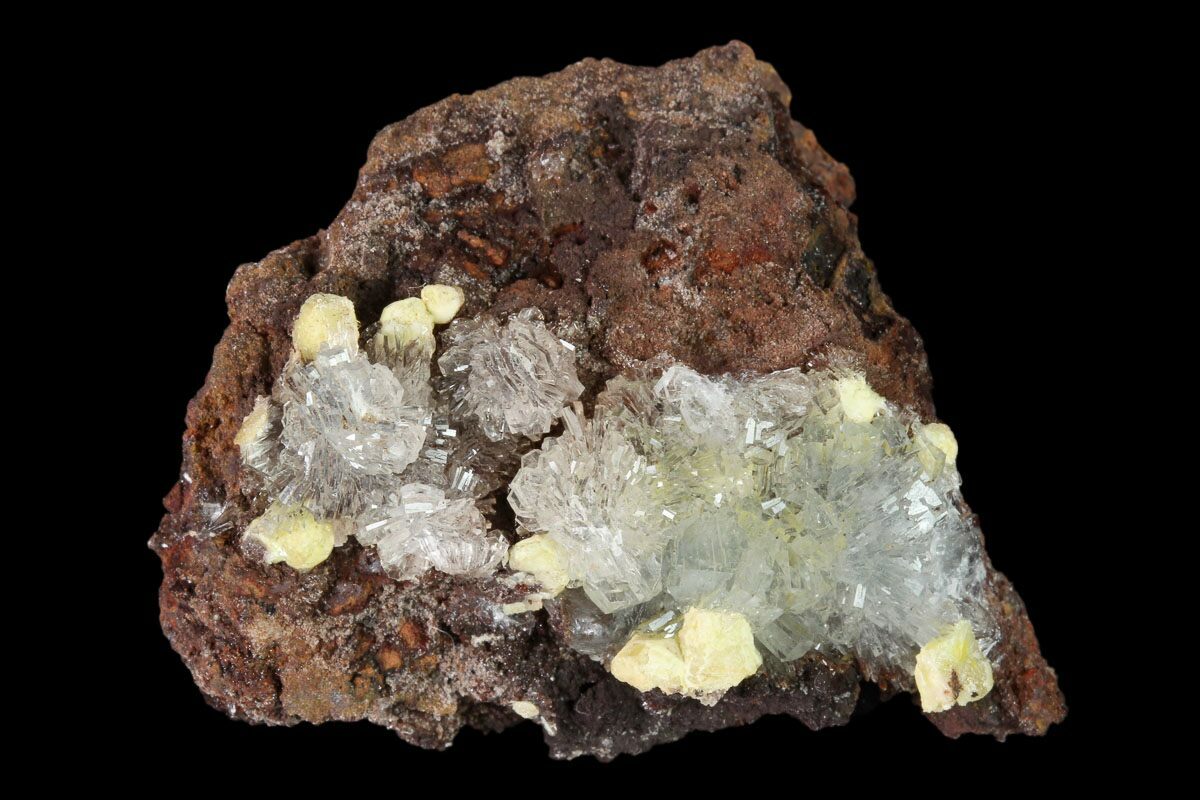 1.5" Lustrous Hemimorphite Crystal Cluster on Mimetite - Congo (#148477 ...