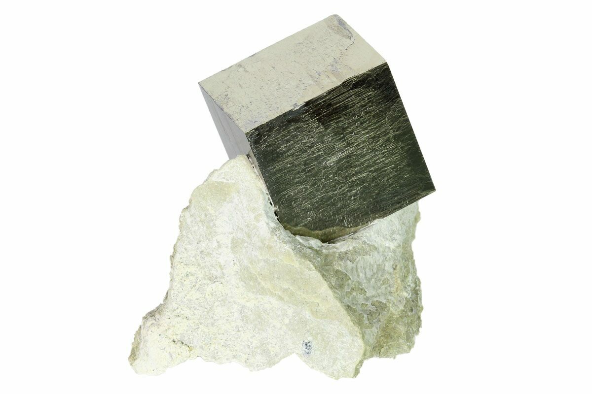 .96" Natural Pyrite Cube In Rock - Navajun, Spain (#152292) For Sale ...