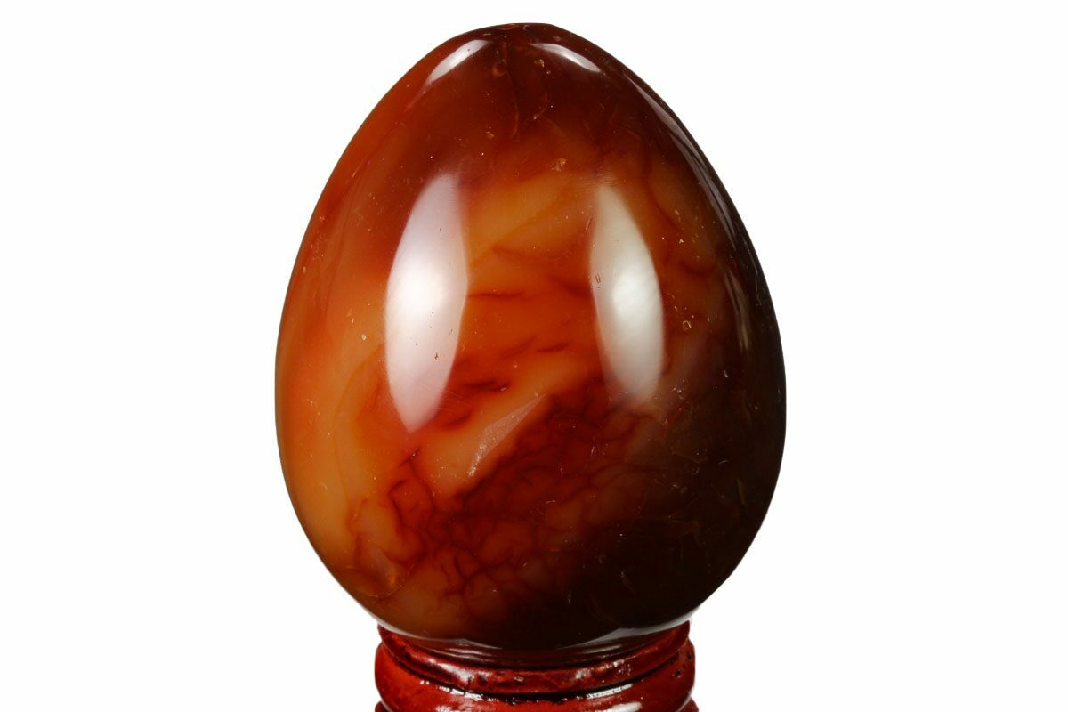 2.3" Colorful, Polished Carnelian Agate Egg - Madagascar (#172708) For ...