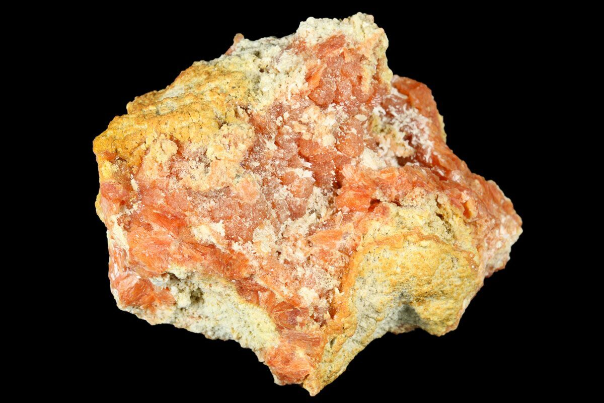 2.3" Red-Orange Stilbite Crystal Cluster with Laumontite - Peru ...