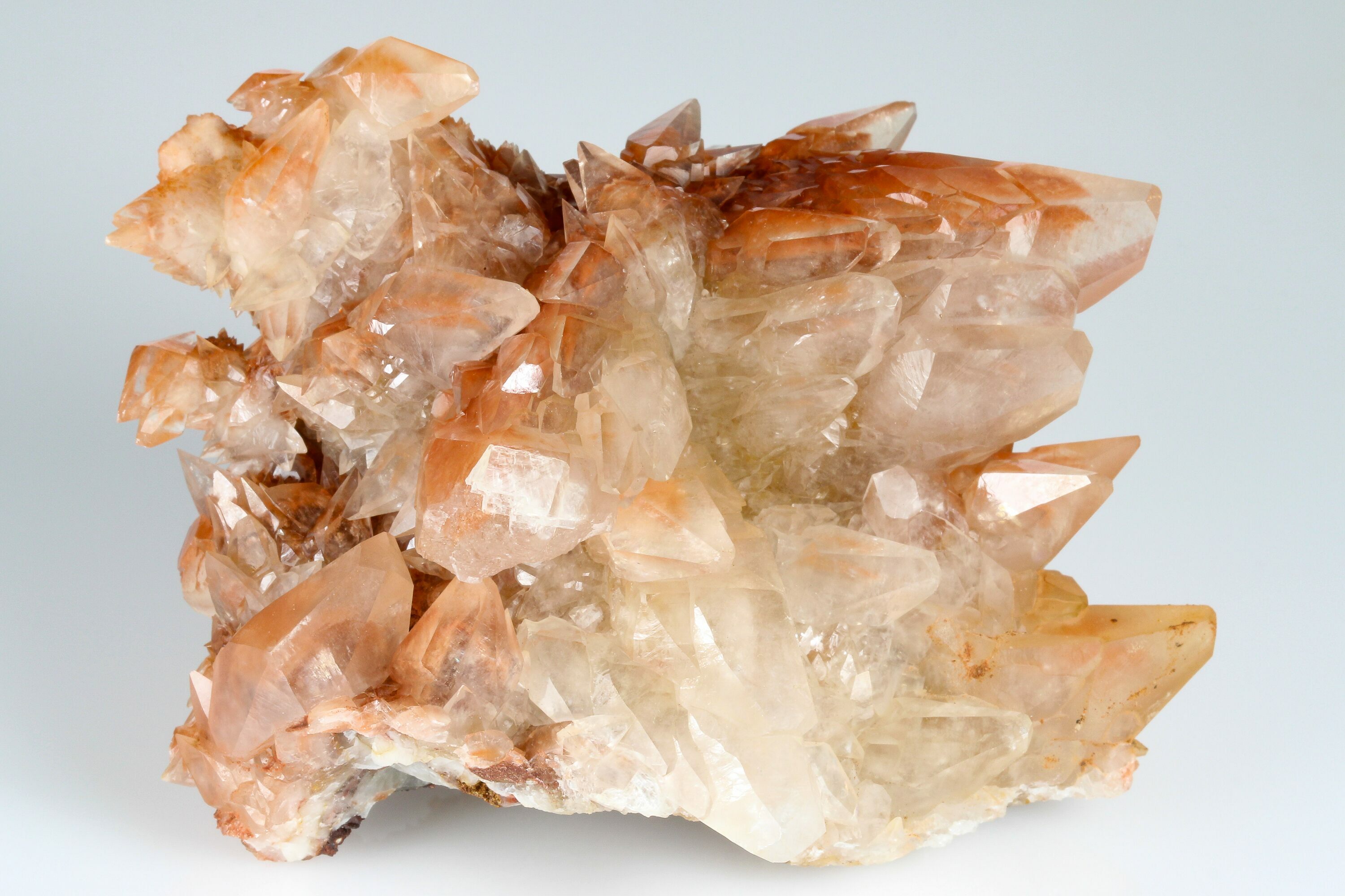3.5" Calcite Crystal Cluster with Hematite Phantoms - Fluorescent ...