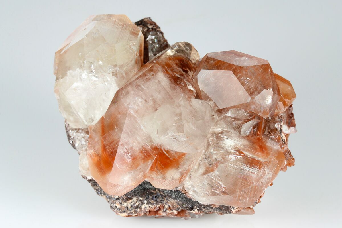 3.6" Calcite Crystal Cluster with Hematite Inclusions - Fluorescent ...
