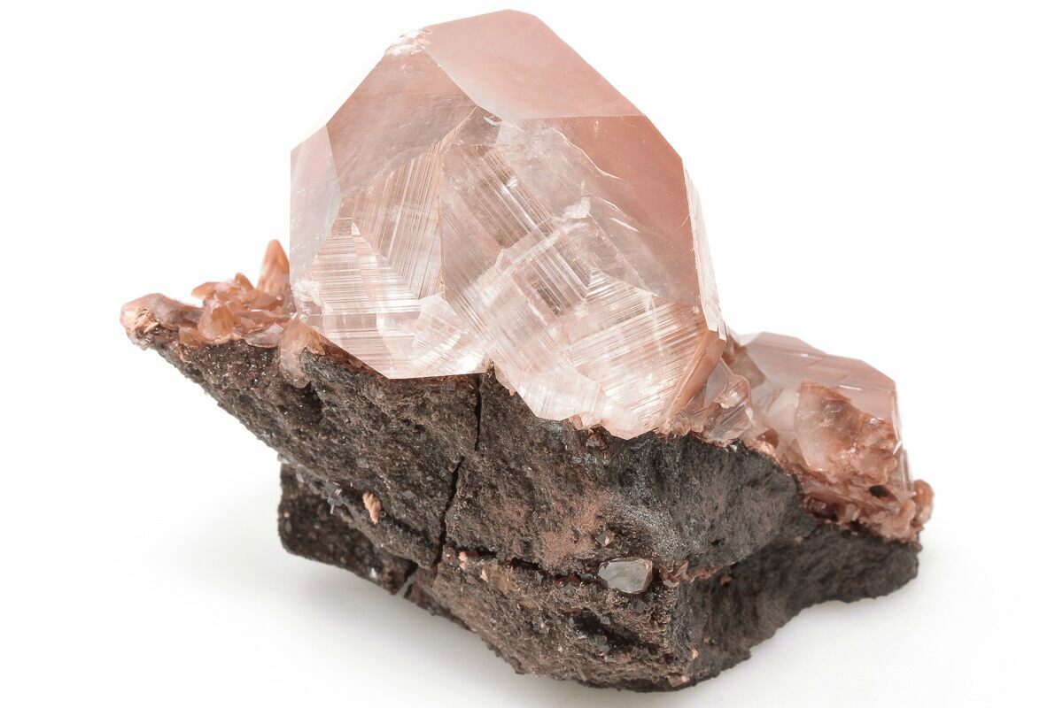 2.5" Calcite Crystal Cluster with Hematite Inclusions - Fluorescent ...