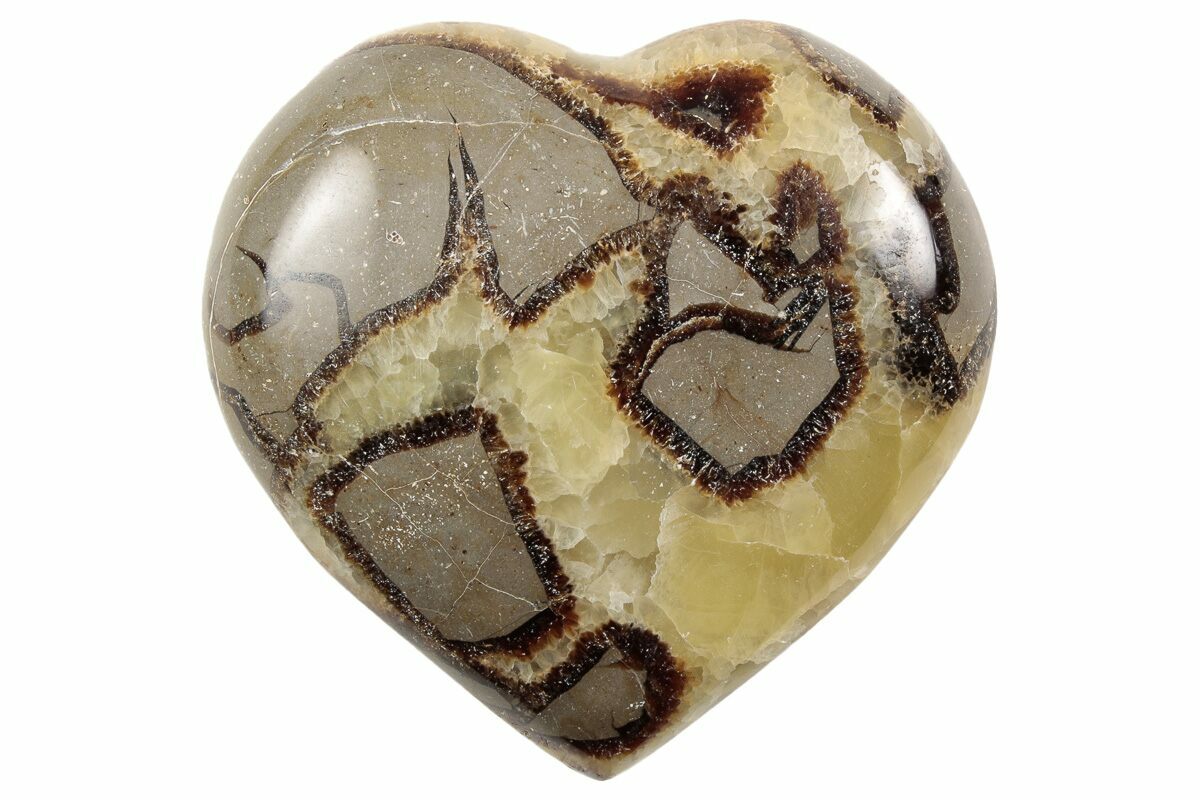 3" Polished Septarian Heart - Madagascar (#156636) For Sale - FossilEra.com