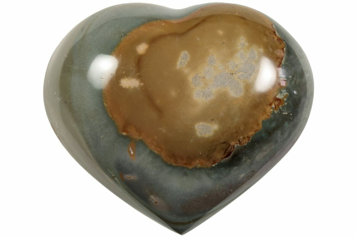 3.4" Wide, Polychrome Jasper Heart - Madagascar (#205247) For Sale ...