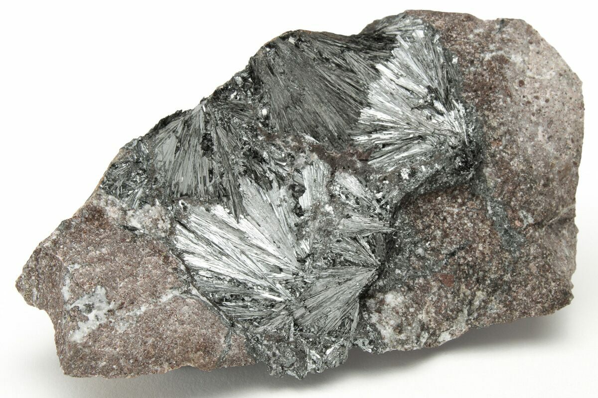 3.3" Metallic, Needle-Like Pyrolusite Crystals - Morocco (#218096) For ...