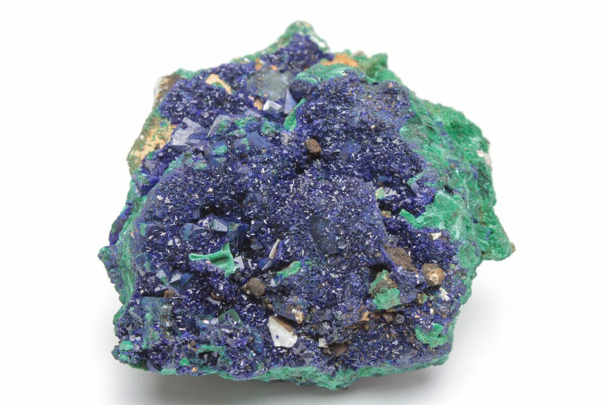 2" Sparkling Azurite and Malachite Crystal Association - China (#217664 ...