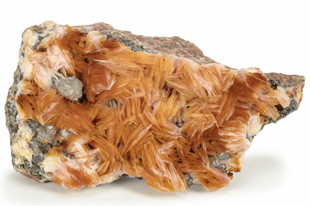 3.2" Cerussite Crystals with Bladed Barite on Galena - Morocco (#222914 ...