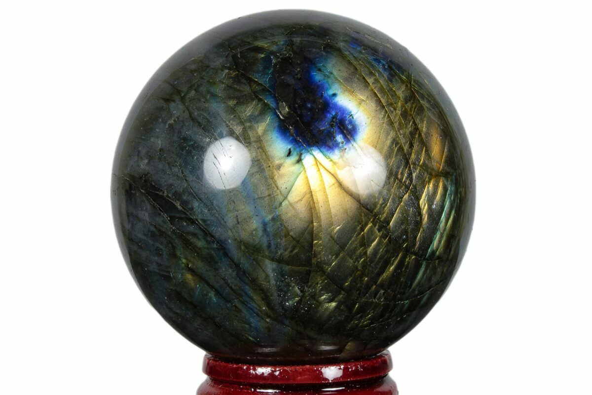 2.15" Flashy, Polished Labradorite Sphere - Great Color Play (#227280 ...