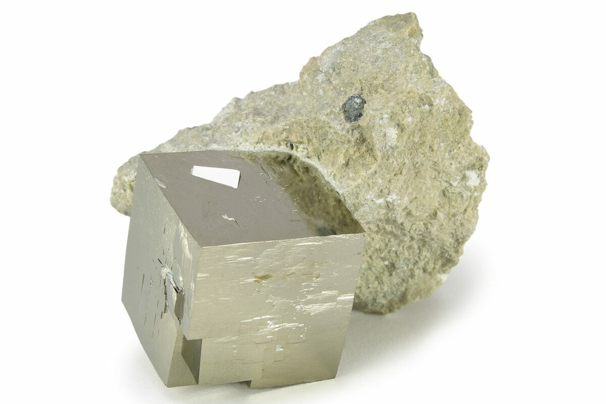.93" Natural Pyrite Cube In Rock - Navajun, Spain (#227705) For Sale ...
