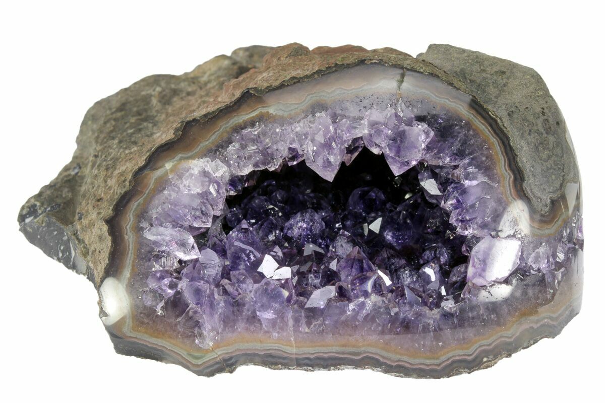 4.4" Purple Amethyst Geode with Polished Face - Uruguay (#233625) For ...