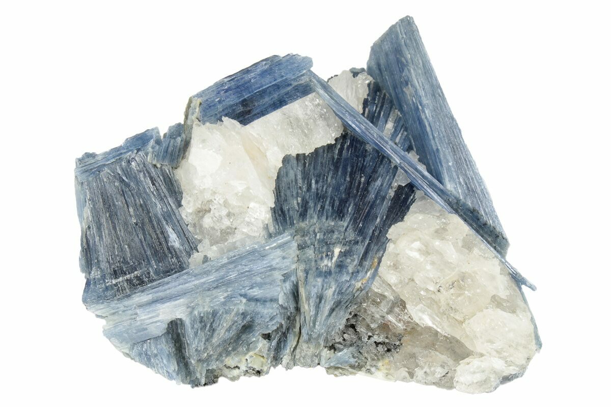3.2" Vibrant Blue Kyanite Crystals In Quartz - Brazil (#235357) For ...