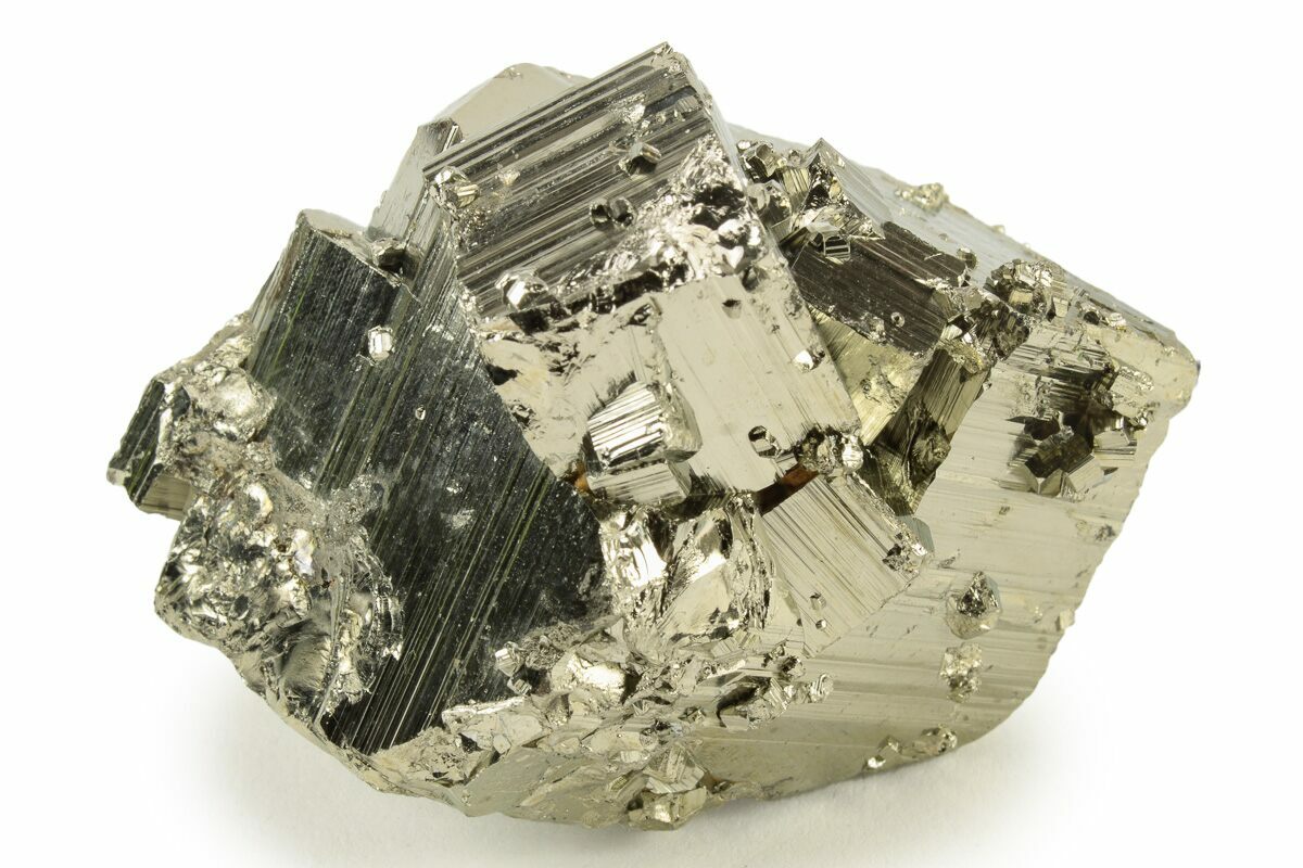 2.6" Striated, Cubic Pyrite Crystal Cluster - Peru (#239131) For Sale ...