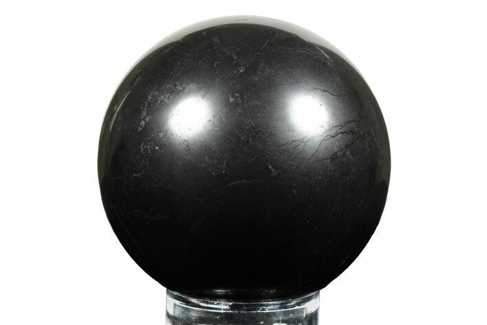 Bargain, 3.3" Polished Shungite Sphere (#243464) For Sale - FossilEra.com