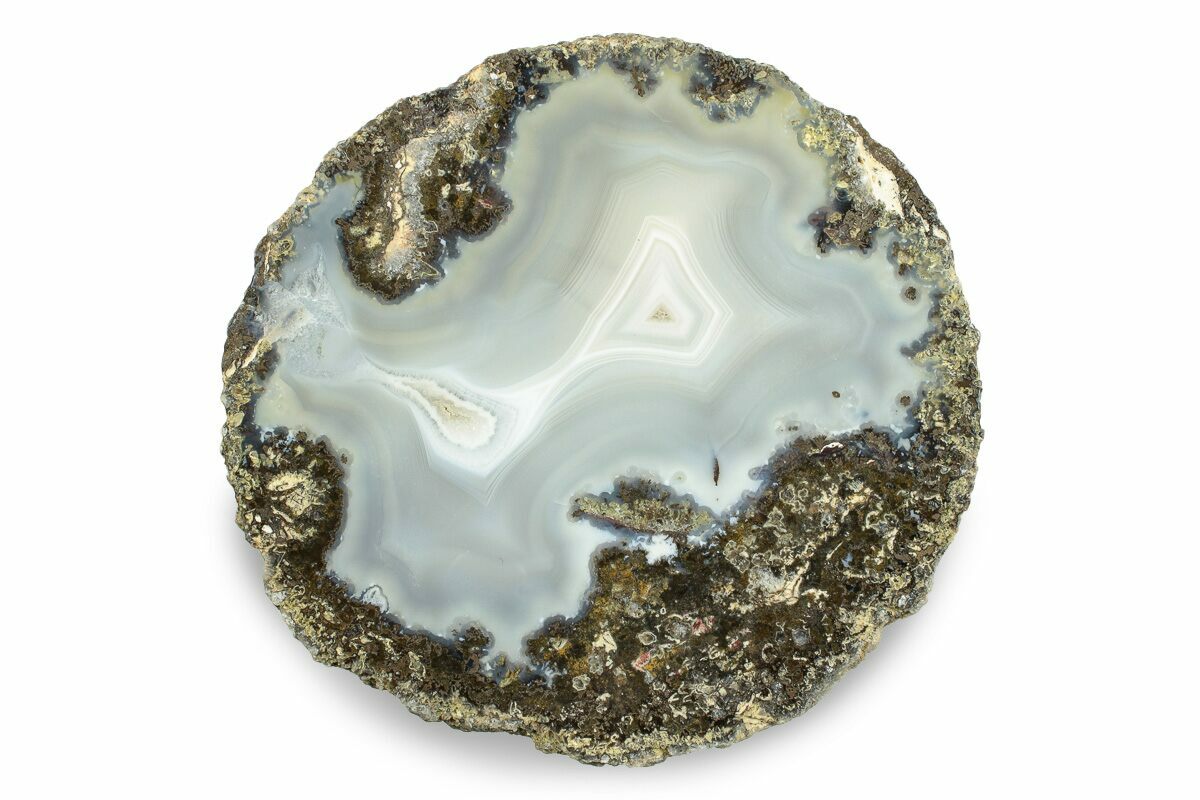 4.8" Las Choyas "Geode" With Blue Banded Agate - Mexico (#246296) For ...