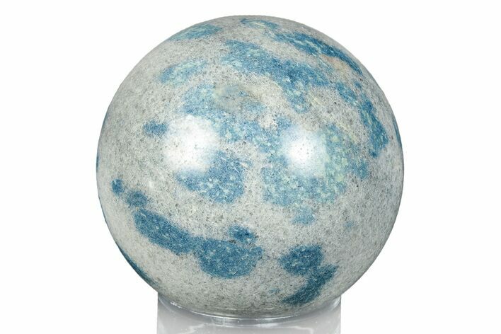 2.85" Blue Polka Dot Stone (Apatite & Cleavelandite) Sphere (#246453 ...
