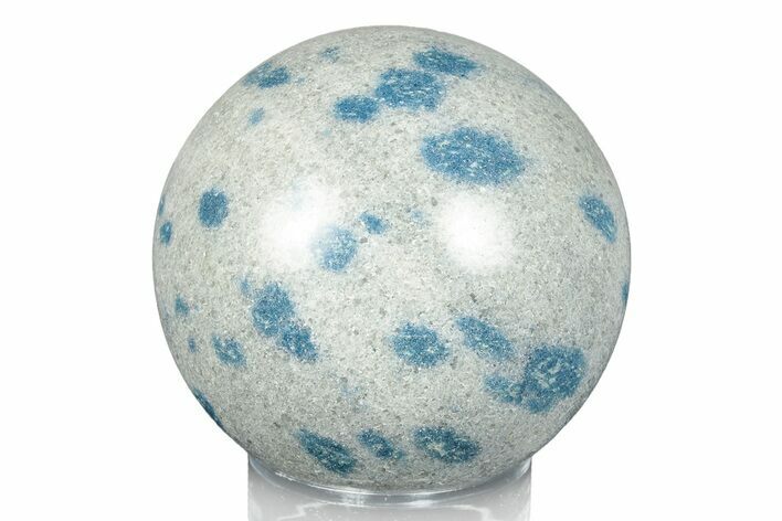 2.8" Blue Polka Dot Stone (Apatite & Cleavelandite) Sphere (#246456 ...