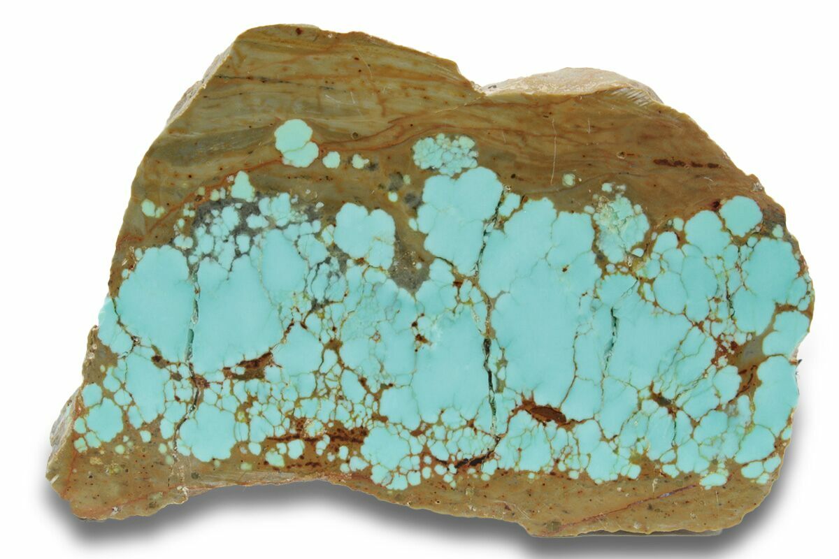 3" Polished Turquoise Slab - Number 8 Mine, Carlin, NV (#248341) For ...