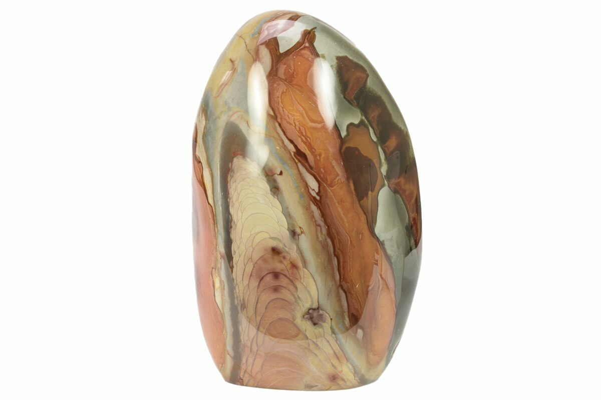 5.7" Free-Standing, Polished Polychrome Jasper - Madagascar (#249223 ...