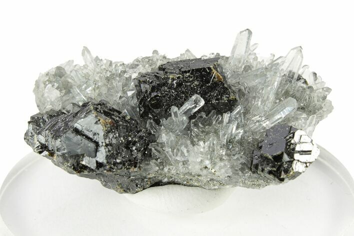 1.65" Gemmy Sphalerite on Quartz - Peru (#250288) For Sale - FossilEra.com