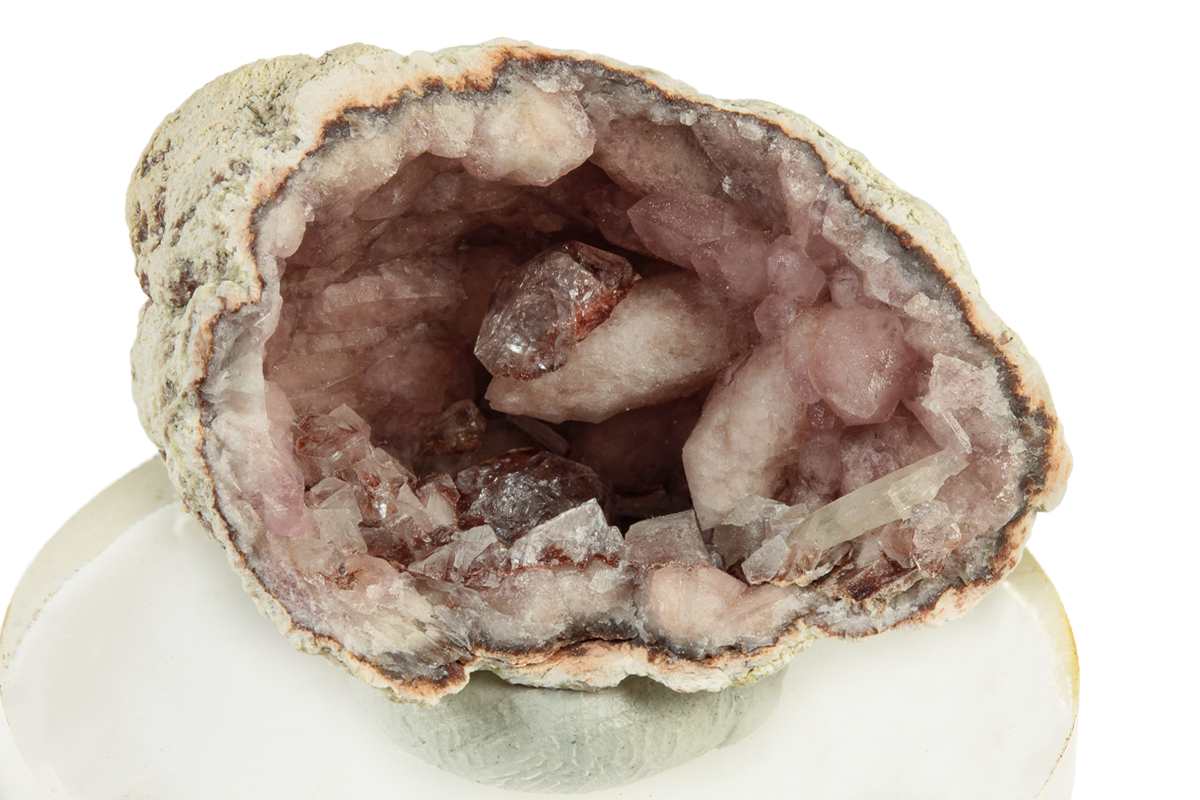 1.25" Sparkly Pink Amethyst Geode Section - Argentina (#250575) For ...