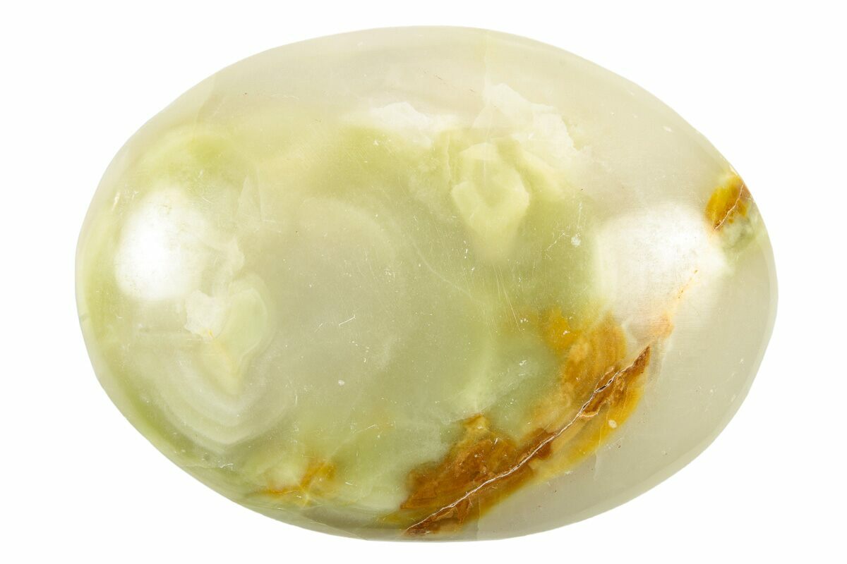 3.25" Polished, Green (Jade) Onyx Palm Stone - Afghanistan (#250645 ...