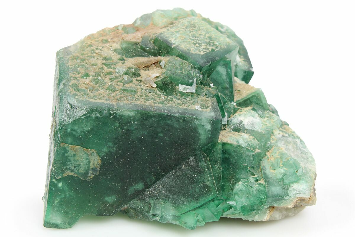 4" Green, Fluorescent, Cubic Fluorite Crystals - Madagascar (#253597 ...