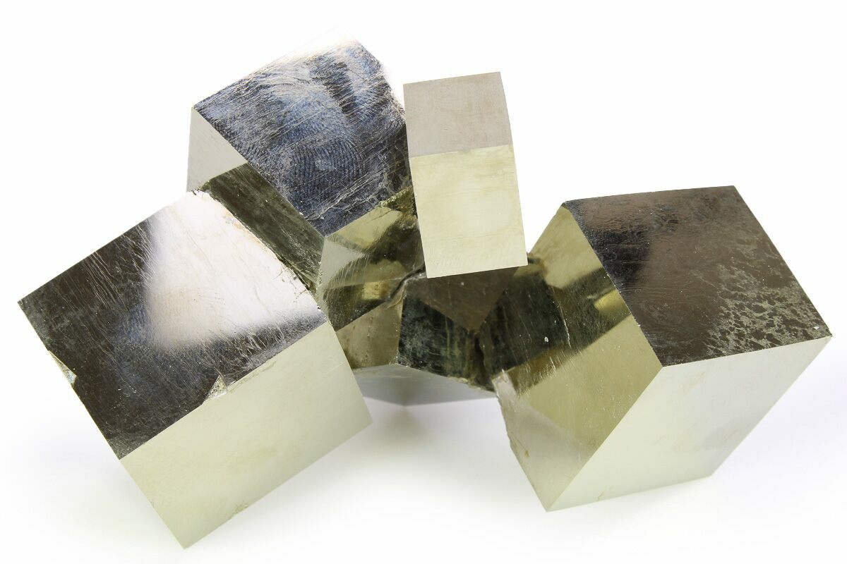 3.6" Natural Pyrite Cube Cluster - Spain (#254671) For Sale - FossilEra.com