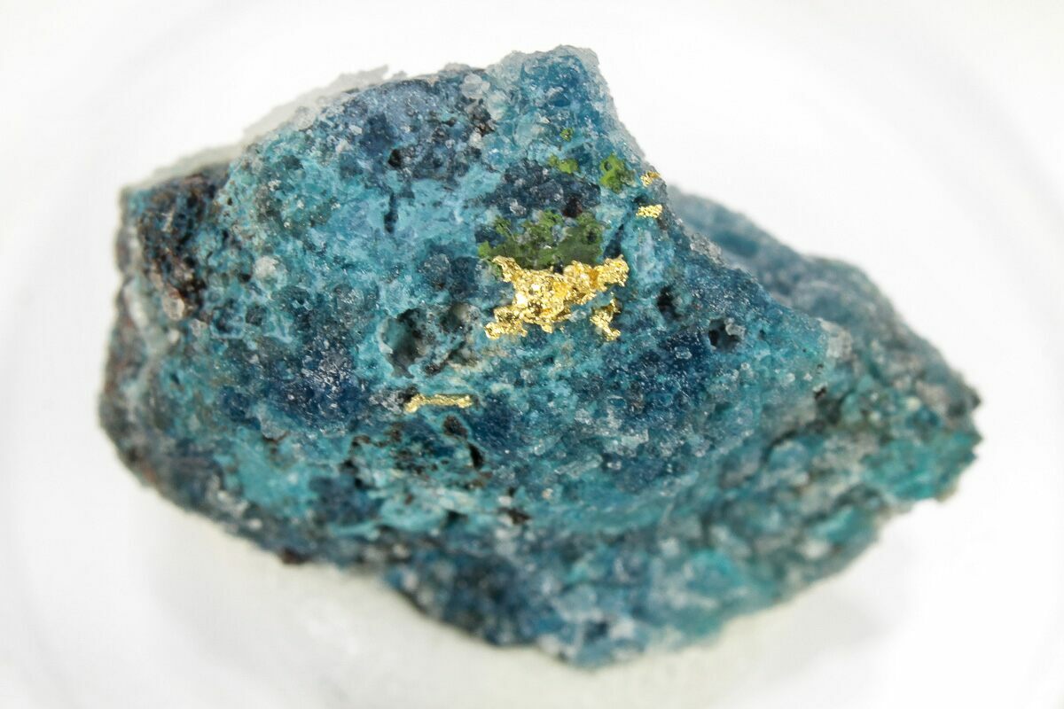 .65" Native Gold in Shattuckite - Namibia (#260086) For Sale ...