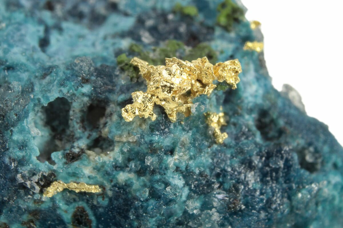 .65" Native Gold in Shattuckite - Namibia (#260086) For Sale ...