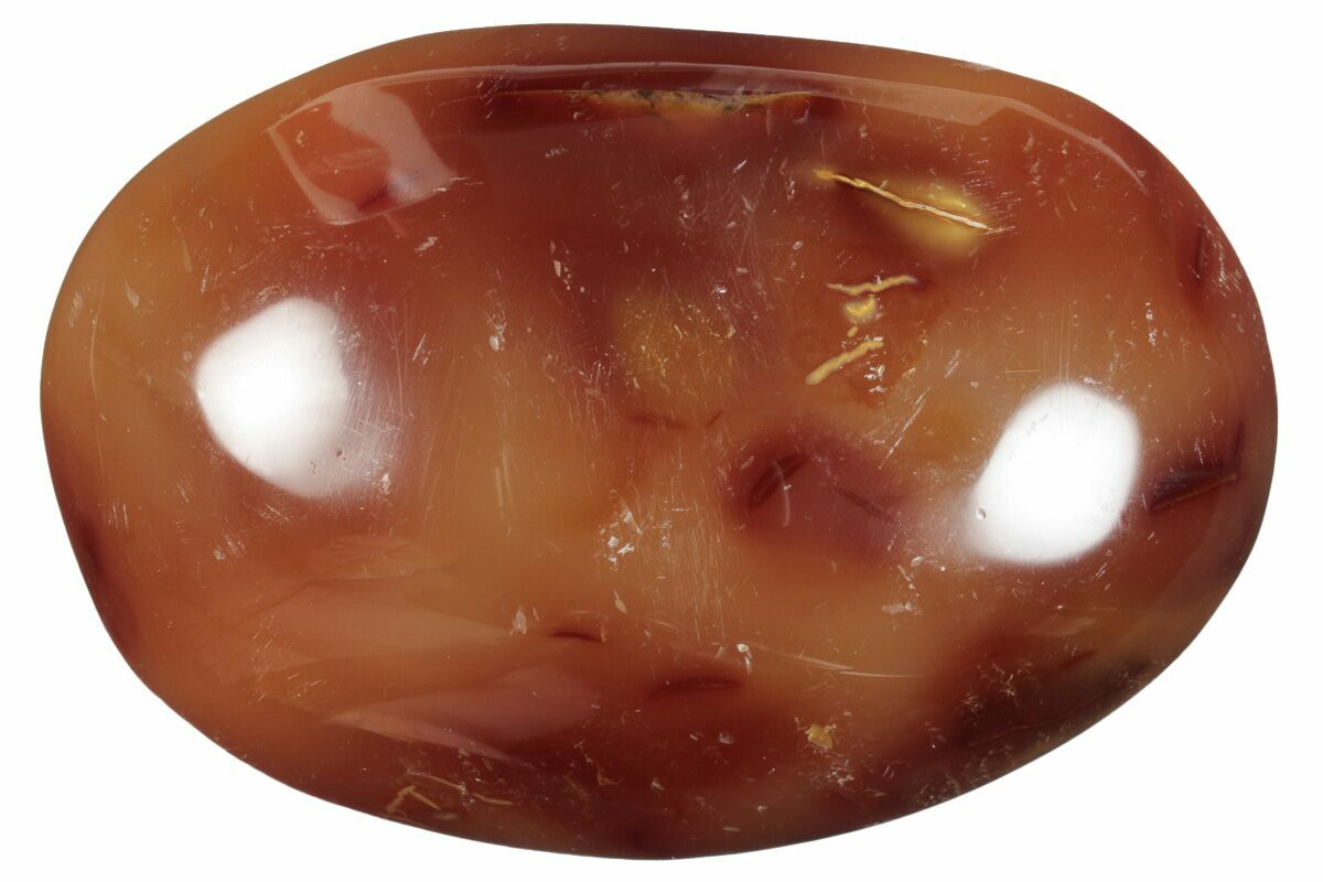 2.9" Deep Red Polished Carnelian Agate Palm Stone - Madagascar (#260540 ...