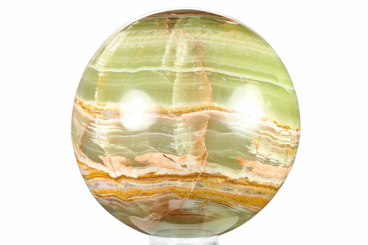 5.9" Polished Green Banded Calcite Sphere - Pakistan (#264768) For Sale ...