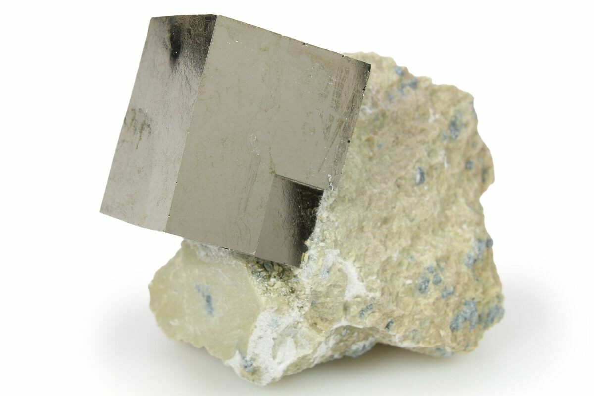 .75" Natural Pyrite Cube In Rock - Navajun, Spain (#265316) For Sale ...