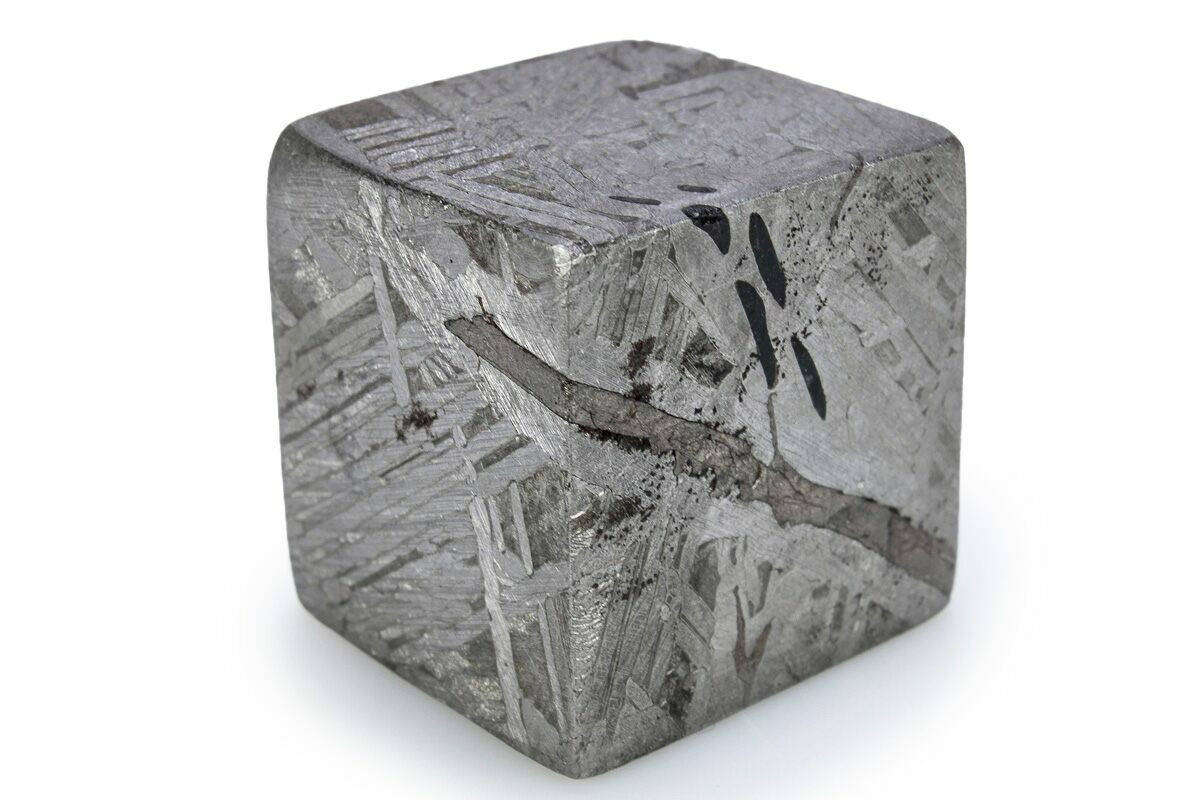 .9" Etched Muonionalusta Meteorite Cube (76 g) - Sweden (#271195) For ...