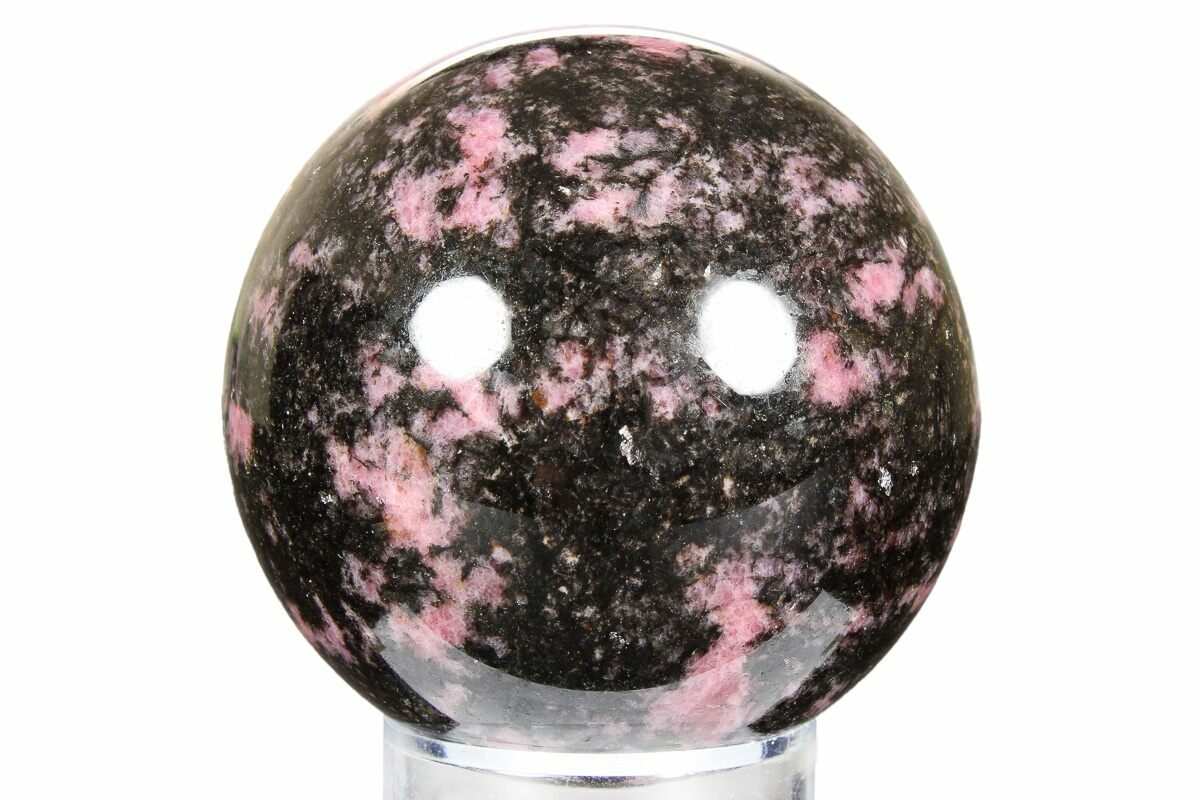 2.15" Bright Pink Polished Rhodonite Sphere - Madagascar (#261482) For ...