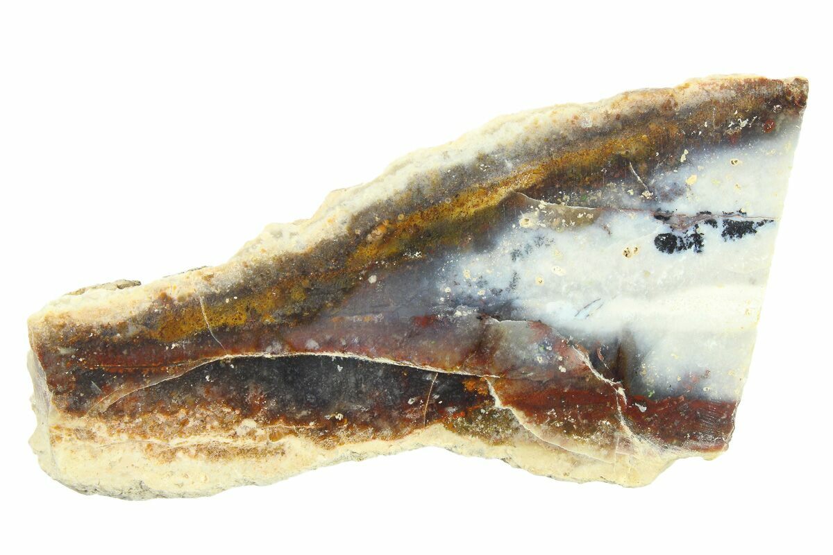 5.2" Polished Colorful Agate with Native Copper - Java, Indonesia ...