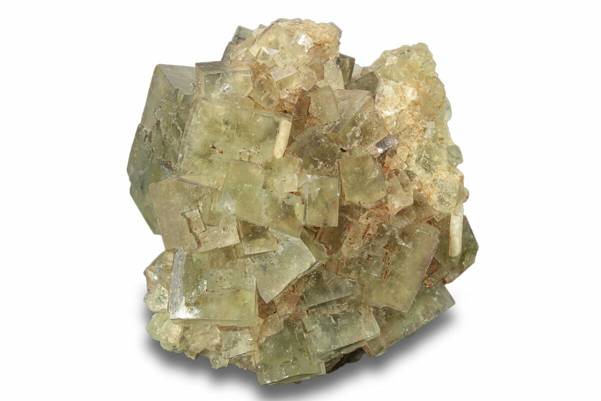 2.5" Fluorescent, Green Cubic Fluorite Crystal Cluster - Morocco ...